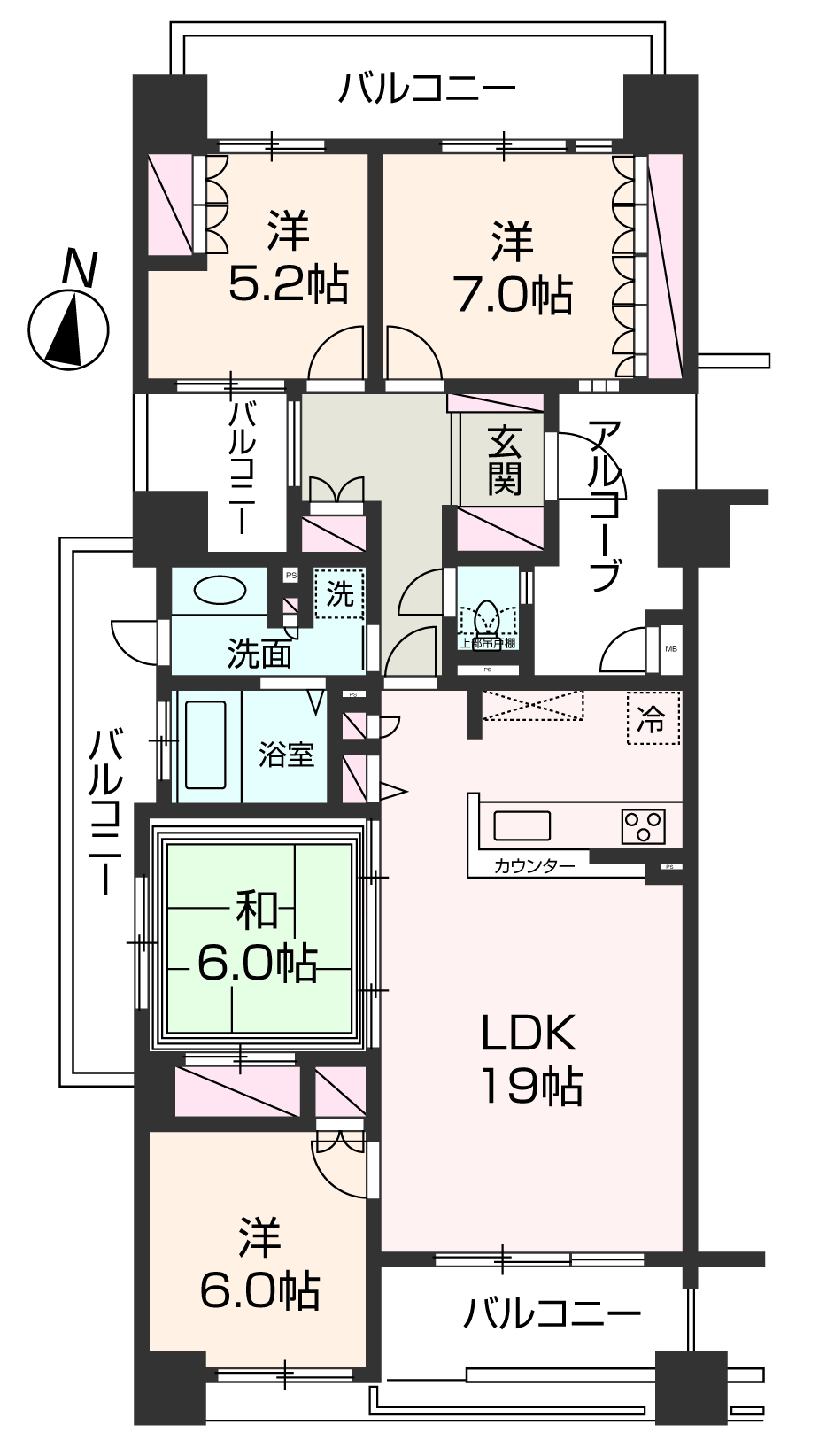 【新規物件のご案内】サーパス夢咲公園 2階 4LDK | レッドファイブ不動産