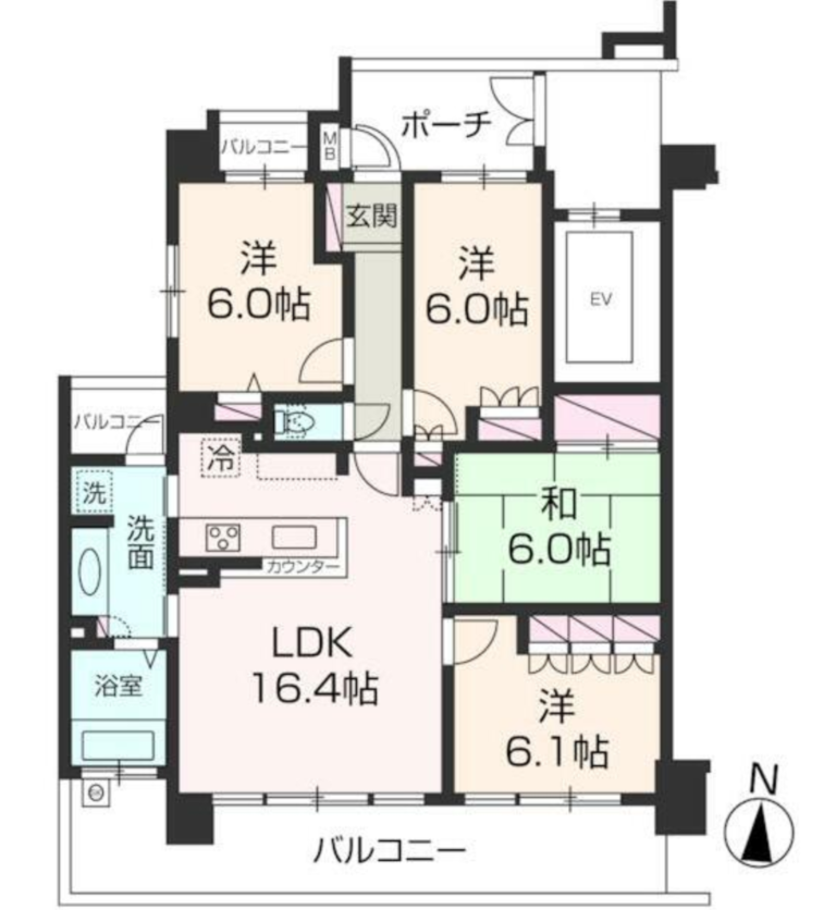 【新規物件のご案内】サーパス神野西 4LDK | レッドファイブ不動産